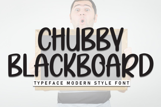 Chubby Blackboard Display Font - Befonts