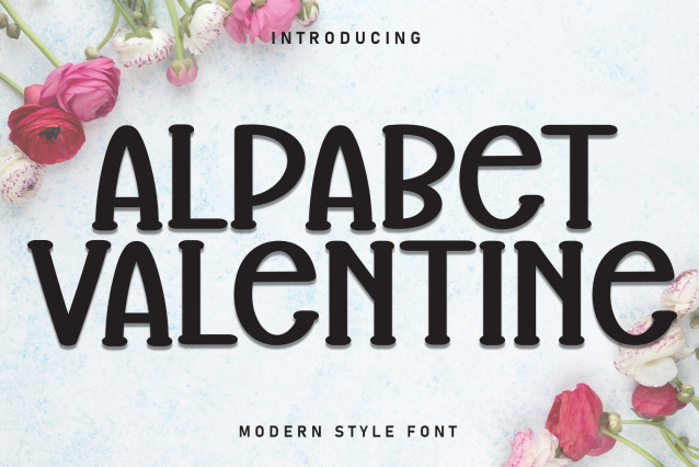 Alpabet Valentine Display Font - Befonts