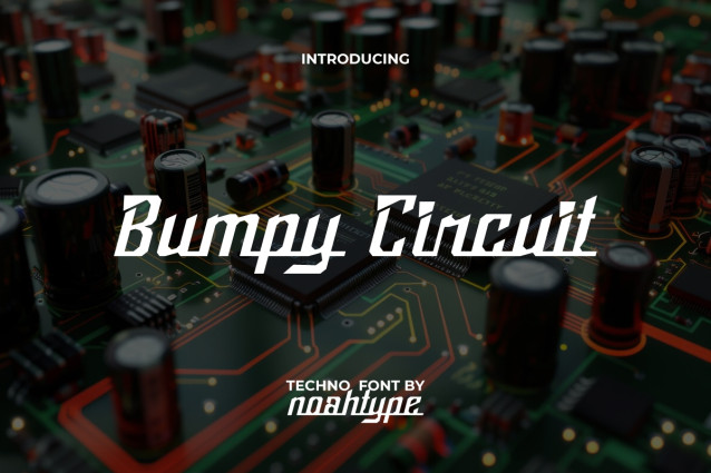 Bumpy Circuit Font - Download Free Font