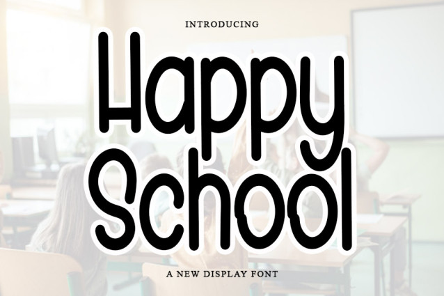 Happy School Display Font - Befonts