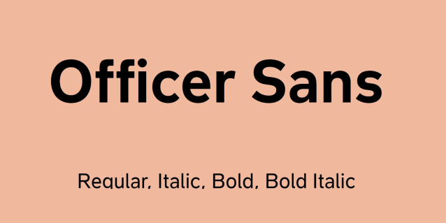 Officer Sans Font Family - Download Free Font