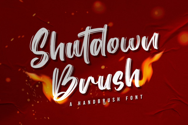 Shutdown Brush Font - Befonts