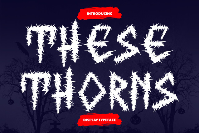 These Thorns - Horror Font - Befonts