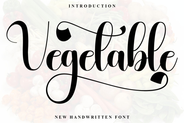 Vegetable Calligraphy Font - Download Free Font