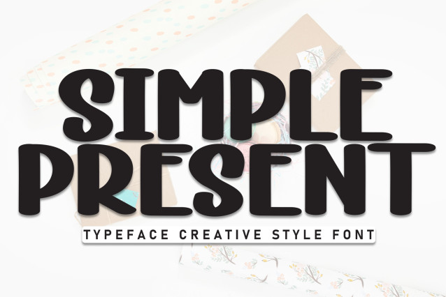 Simple Present Display Font - Befonts