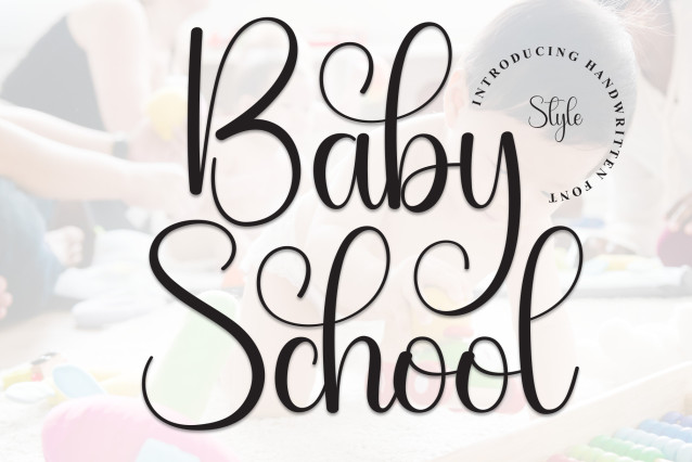 Baby School Calligraphy Font - Befonts