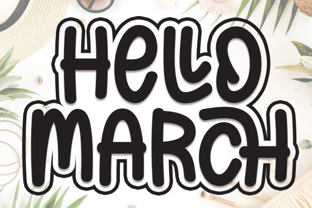 Hello March Display Font - Befonts
