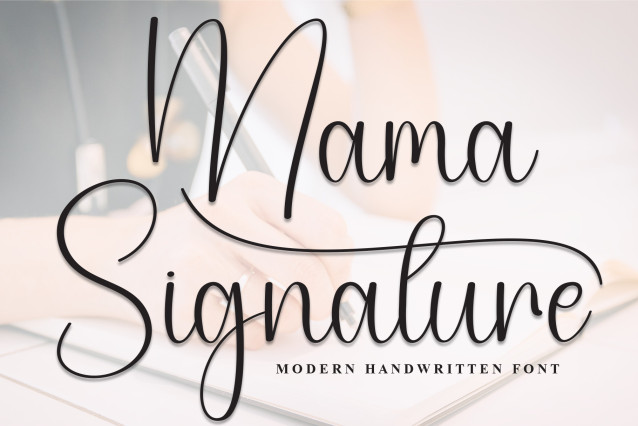 Mama Signature Calligraphy Font - Befonts