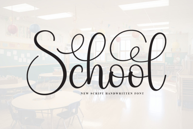 School Calligraphy Font - Befonts