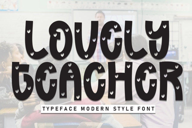 Lovely Teacher Display Font - Befonts