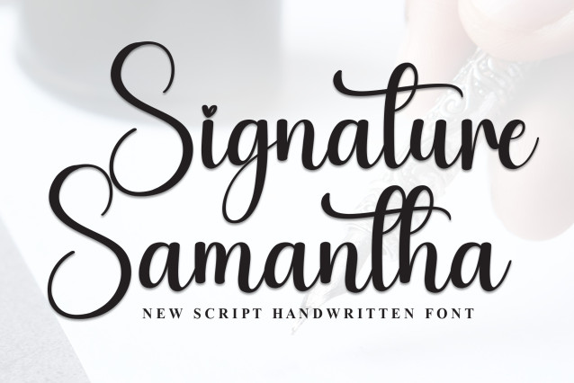 Signature Samantha Script Font - Download Free Font