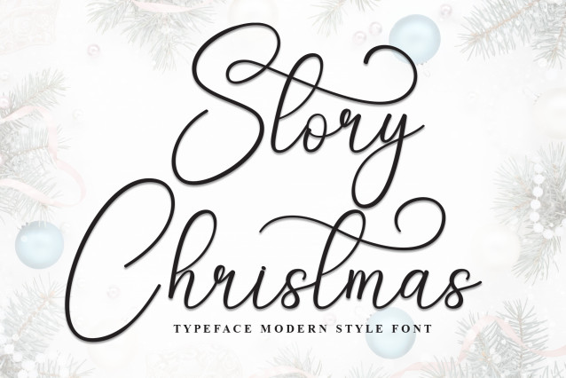 Story Christmas Script Font - Befonts