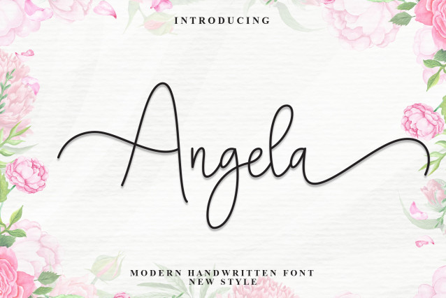Angela Calligraphy Font - Befonts