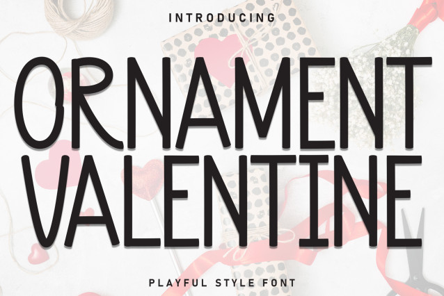 Ornament Valentine Display Font - Befonts