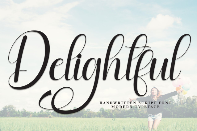 Delightful Calligraphy Font - Befonts