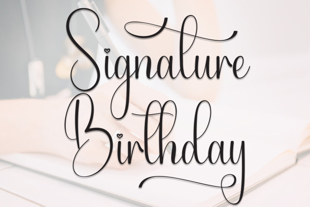 Signature Birthday Script Font - Download Free Font