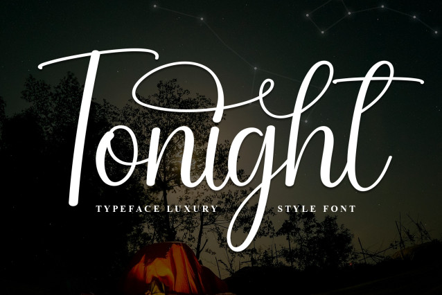 Tonight Script Font - Befonts