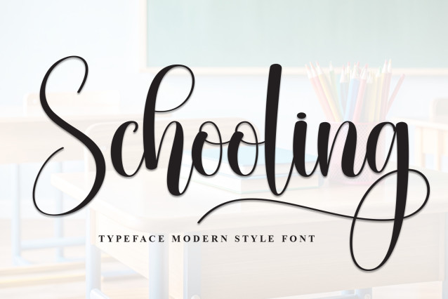 Schooling Calligraphy Font - Befonts