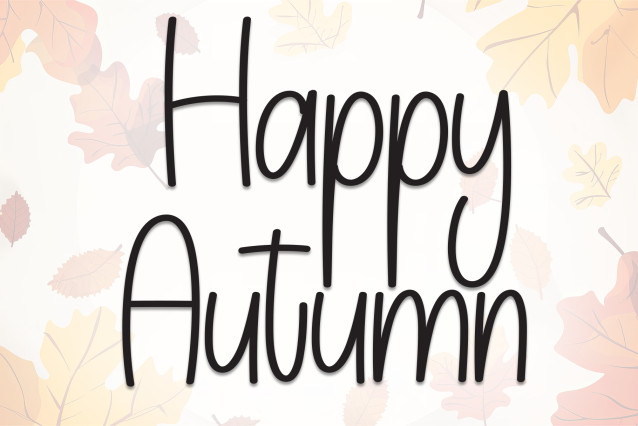 Happy Autumn Script Font - Befonts