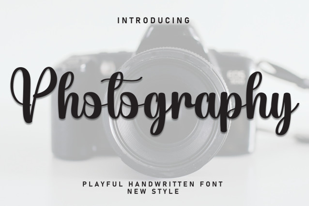 Photography Handwritten Font - Befonts