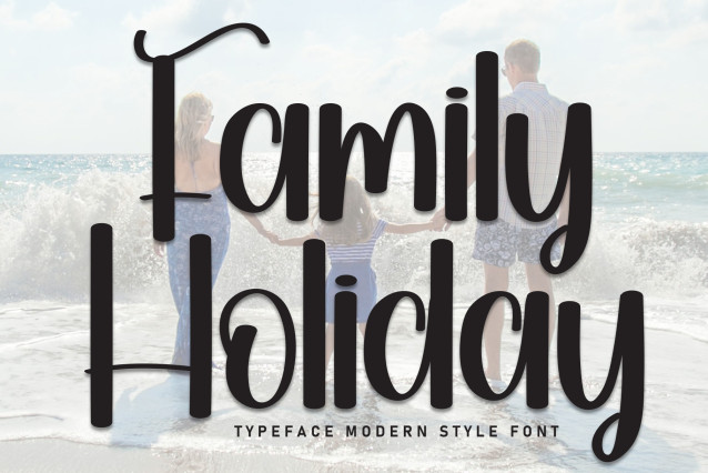 Family Holiday Script Font - Befonts