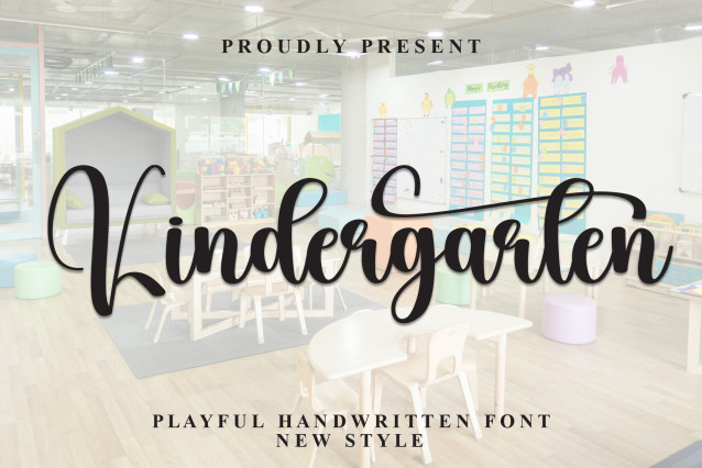Kindergarten Handwritten Font - Befonts