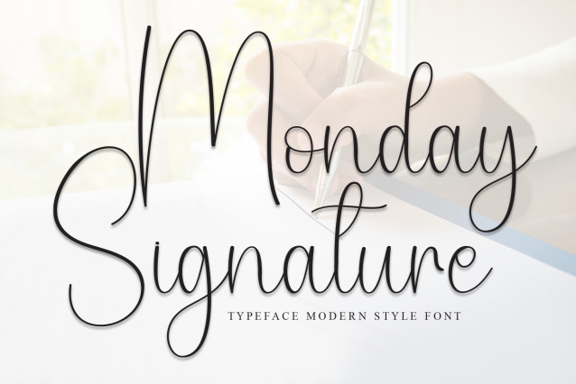 Monday Signature Handwritten Font - Befonts