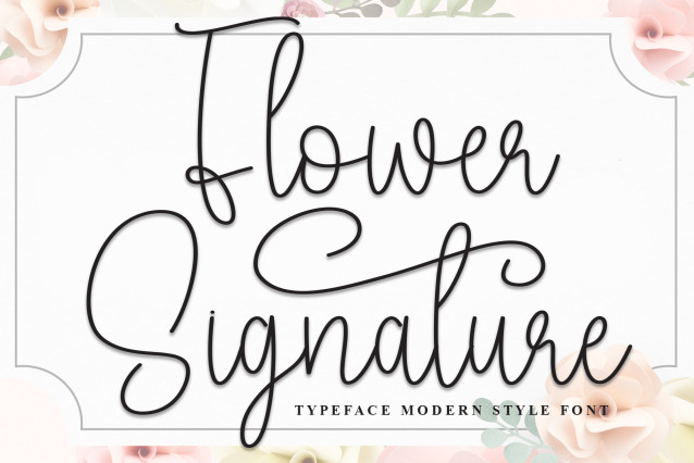 Flower Signature Handwritten Font - Befonts