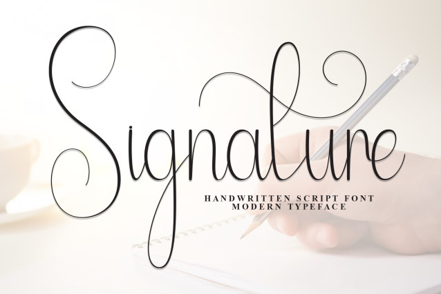 Signature Handwritten Display Font - Befonts