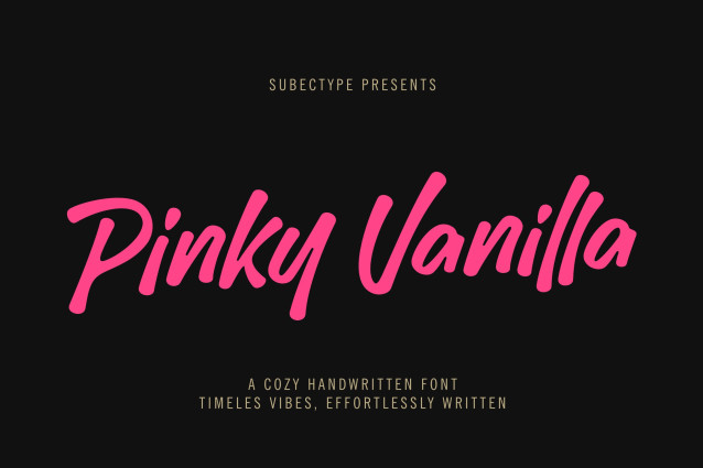 Pinky Vanilla – Handwritten Font - Download Free Font