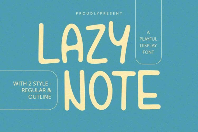 Lazy Note - Display Font - Download Free Font