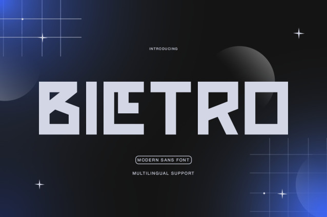 Bietro – Futuristic Modular Display Font - Download Free Font