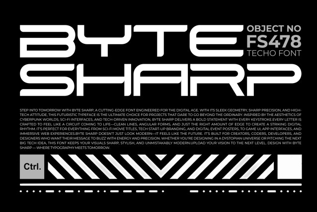 Byte Sharp Font - Download Free Font
