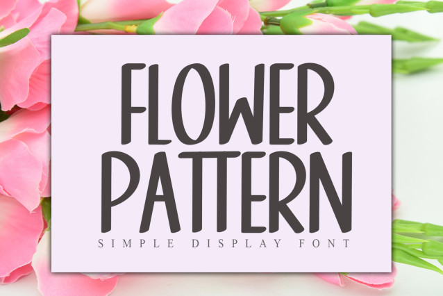 Flower Pattern Font - Befonts