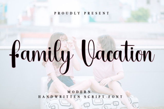 Family Vacation Handwritten Font - Befonts