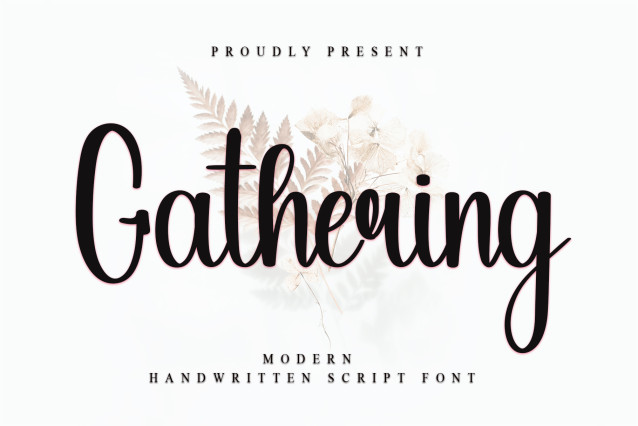 Gathering Handwritten Font - Befonts