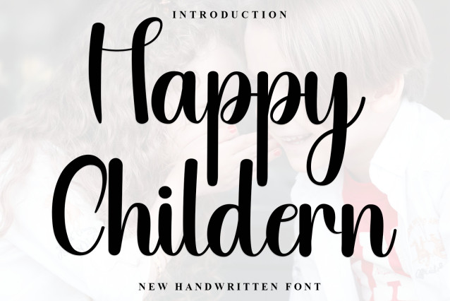 Happy Childern Handwritten Font - Befonts