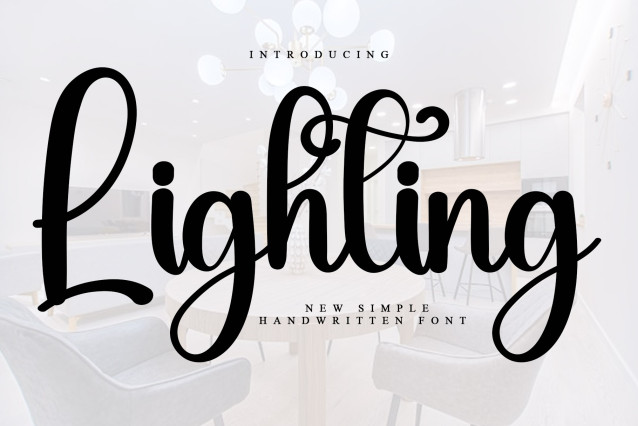 Lighting Calligraphy Font - Befonts