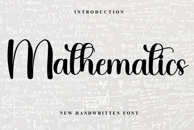 Mathematics Handwritten Font - Befonts