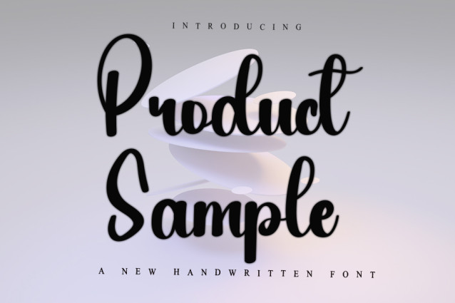 Product Sample Handwritten Font - Download Free Font