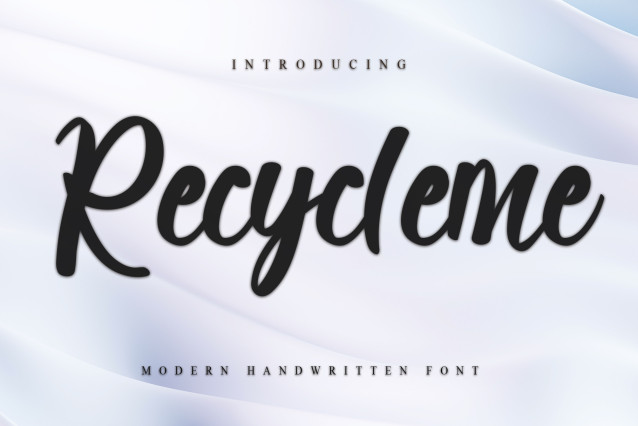 Recycleme Handwritten Font - Download Free Font