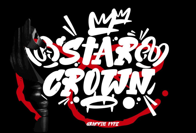 Star Crown - Graffiti Font - Befonts