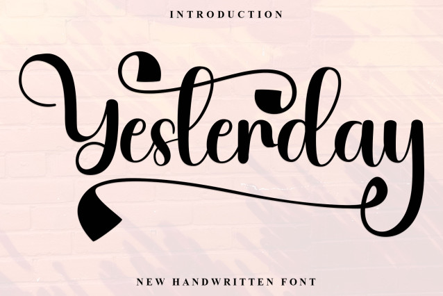 Yesterday Handwritten Font - Befonts