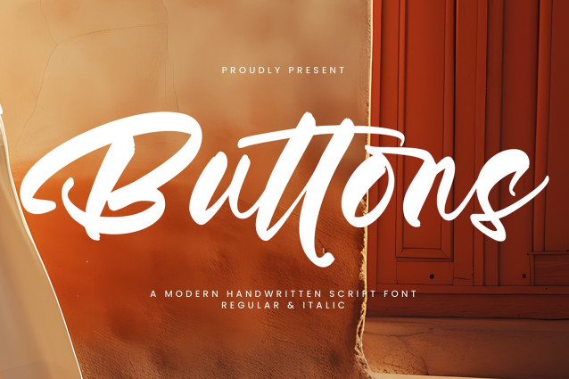 Buttons Handwritten Font - Download Free Font