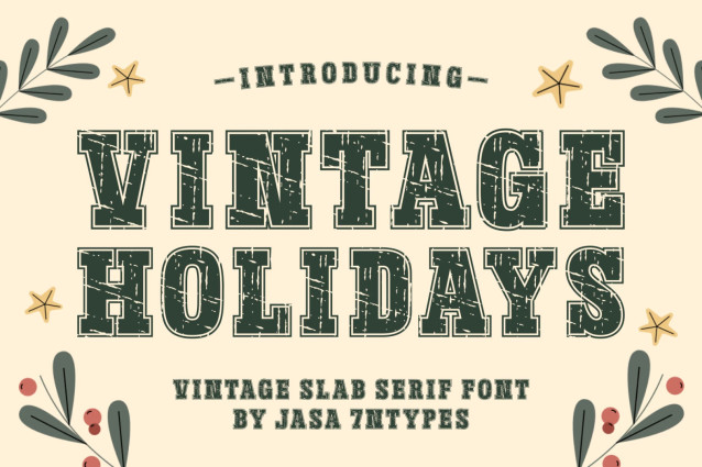 Vintage Holidays Font - Befonts