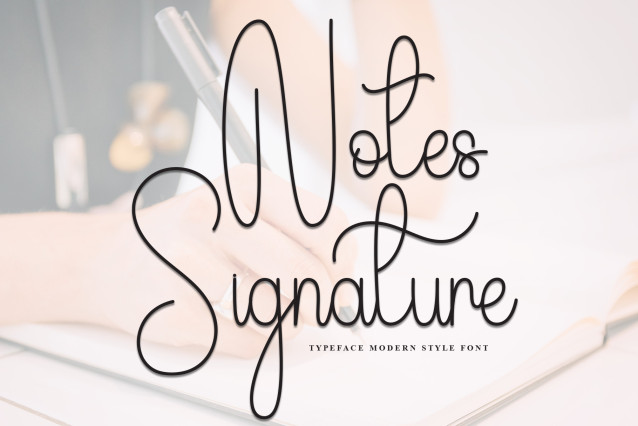 Notes Signature Handwritten Font - Download Free Font