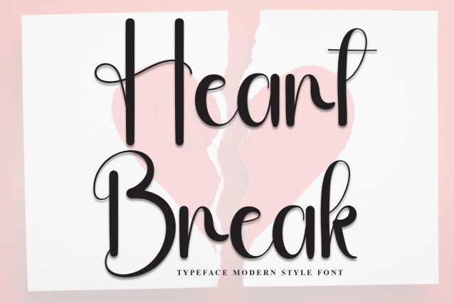 Heart Break Handwritten Font - Befonts