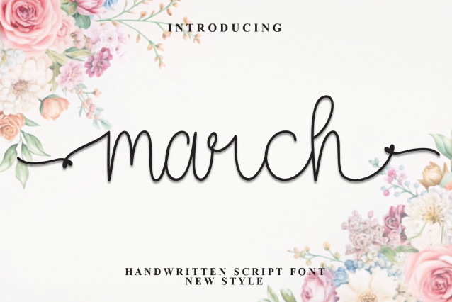 March Handwritten Font - Befonts