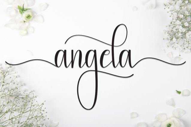 Angela Handwritten Font - Befonts