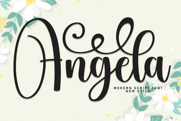 Angela Handwritten Script Font - Befonts